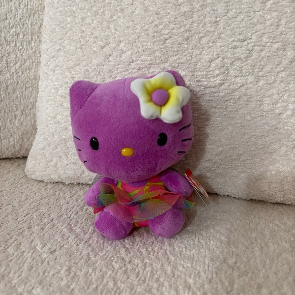 Hello Kitty | Toys | Hello Kitty Ty Purple Hawaiian Small Plush New ...